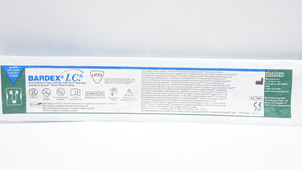 Bard 0167SI20 Bardex I.C. Anti-Infective Foley Cath. 20Ch/Fr 30cc/mL B ...