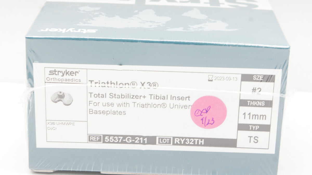 Stryker 5537-G-211 Orthopeadics Triathlon X3,total Stabilizer+Tibial I ...