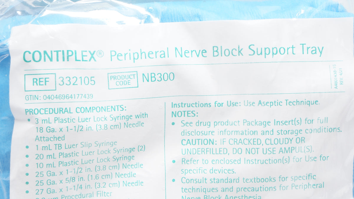 B.Braun 332105 Contiplex Peripheral Nerve Block Support Tray (x ...