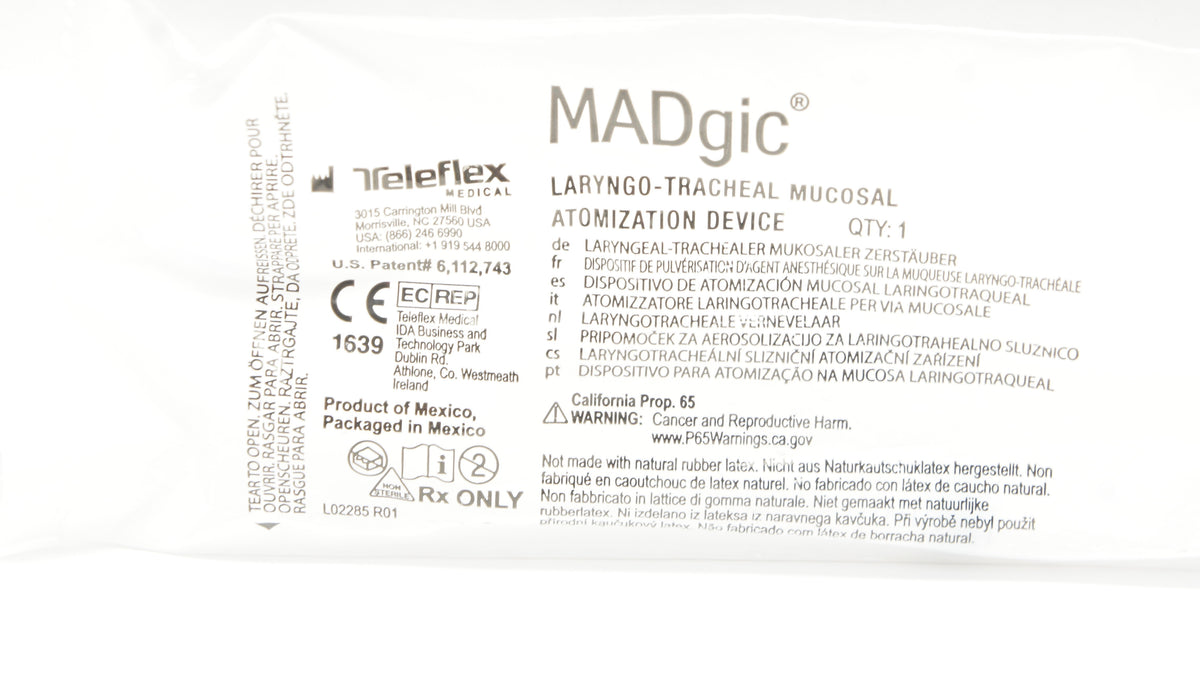 Teleflex MAD600 MADgic Laryngo-Tracheal Mucosal Atomization Device ...