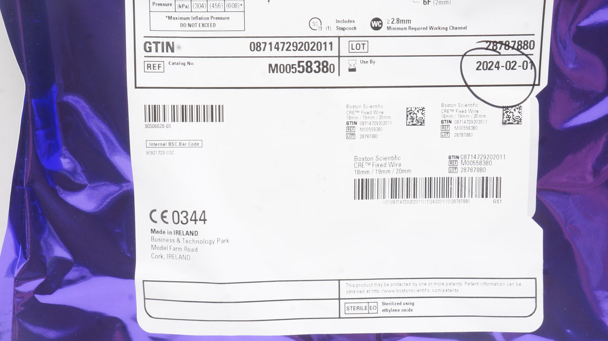 Boston Scientific M00558380 CRE Esophageal Dilatation Cath. 18 x 19 x ...