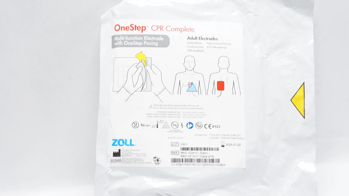 Zoll 8900-0224-01 OneStep CPR Complete Adult Multi-Function Electrodes ...
