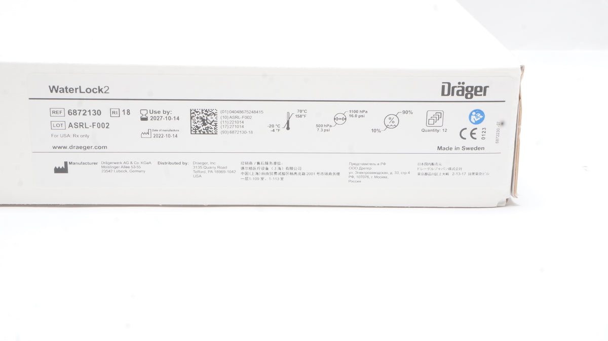 Drager 6872130 WaterLock2 - Box of 12 – Imedicsales