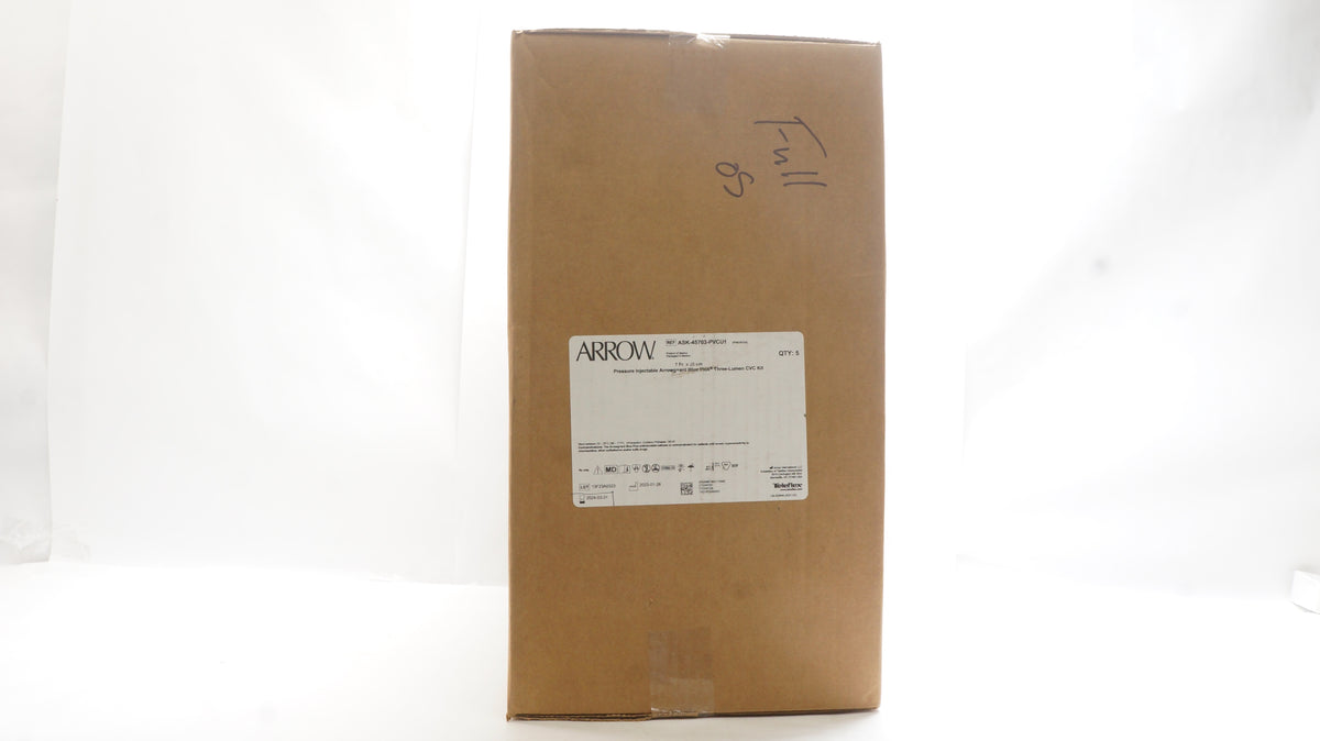 Arrow ASK-45703-PVCU1 Pressure Injectable Three-Lumen CVC Kit 7Fr x 20 ...