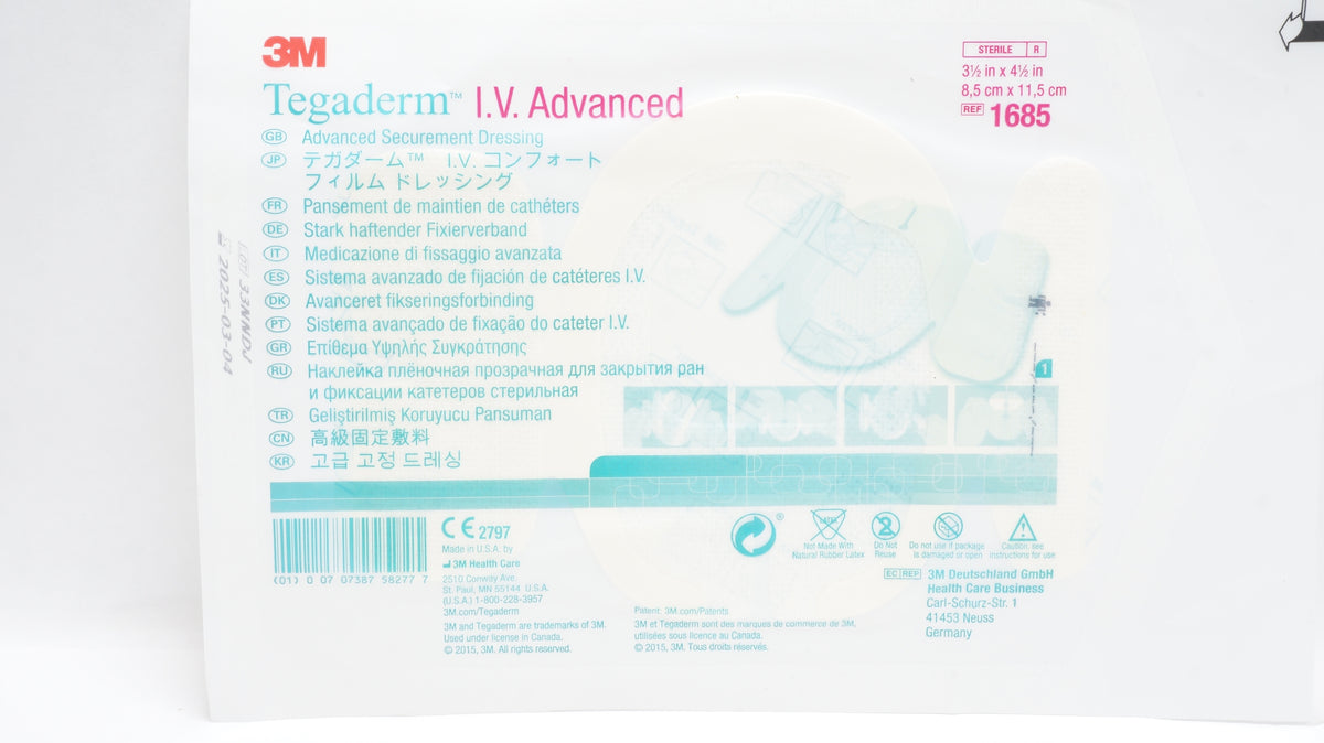 3M 1685 Tegaderm I.V. Advanced 3-1/2inch x 4-1/2inch (x) – Imedicsales