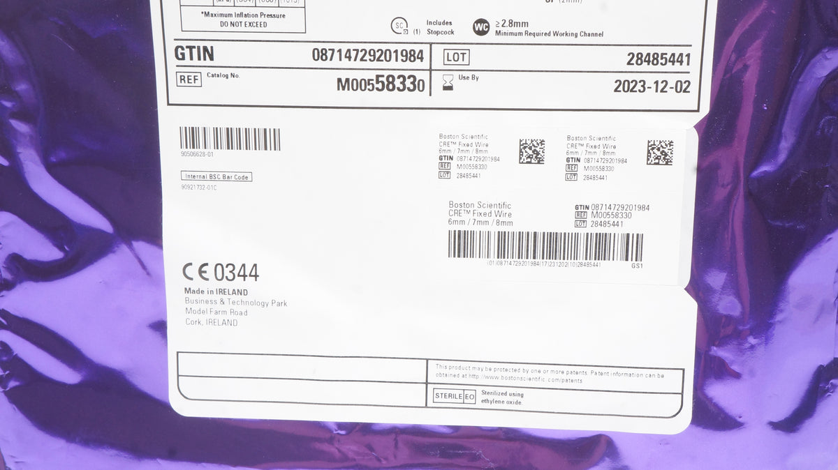 Boston Scientific M00558330 CRE Fixed Wire Esophageal Cath. 6mm/7mm/8m ...