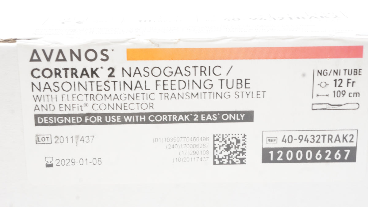 Avanos 40-9432TRAK2 Cortrak 2 Nasogastric/Nasointestinal Feeding Tube ...