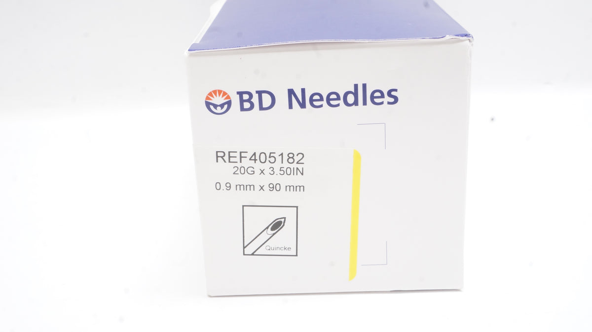 BD 405182 Becton Spinal Ndle Quincke Type Point 20G x 3.50 inch - Box ...