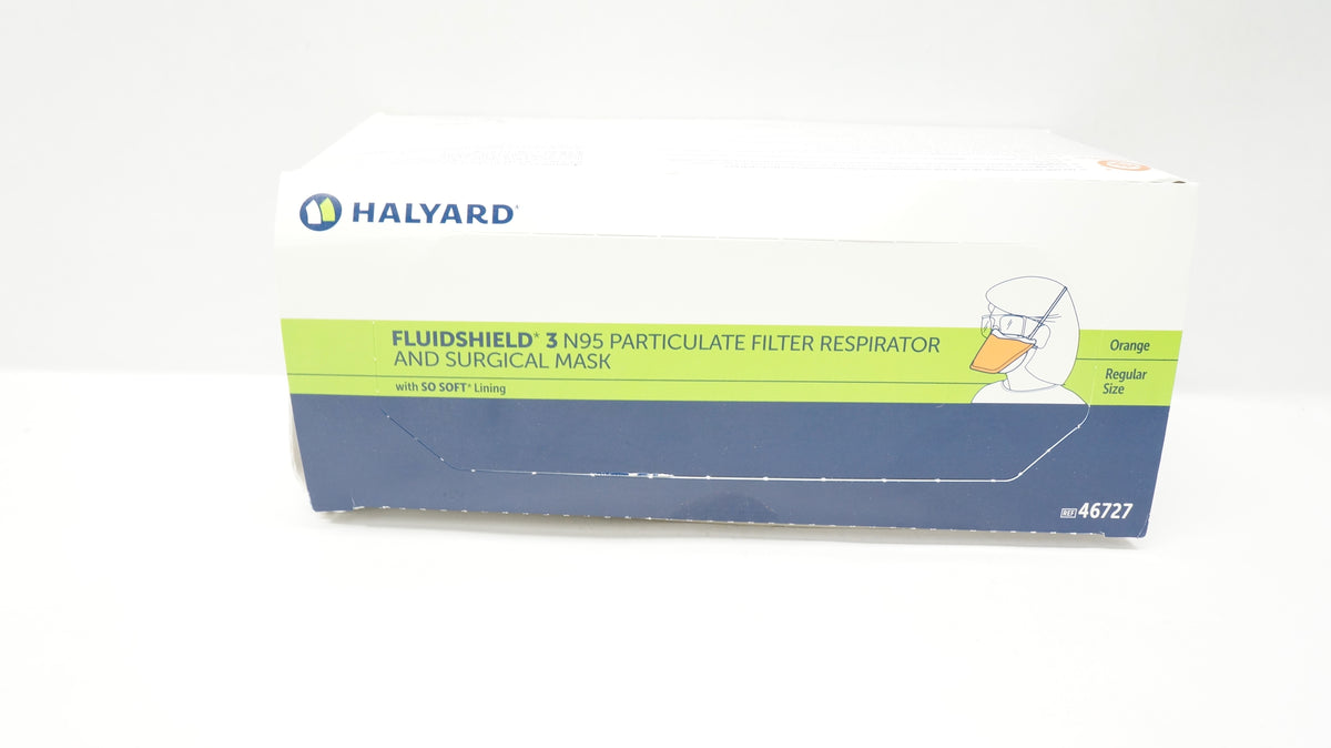 Halyard 46727 Fluidshield 3 N95 Filter Respirator & Surgical Mask - Bo ...