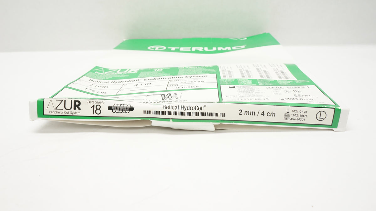 Terumo 45-480204 Azur Helical HydroCoil Embolization System 2 x 4mm x ...