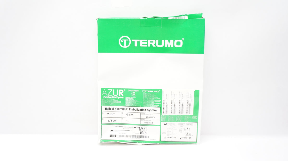 Terumo 45-480204 Azur Helical HydroCoil Embolization System 2 x 4mm x ...