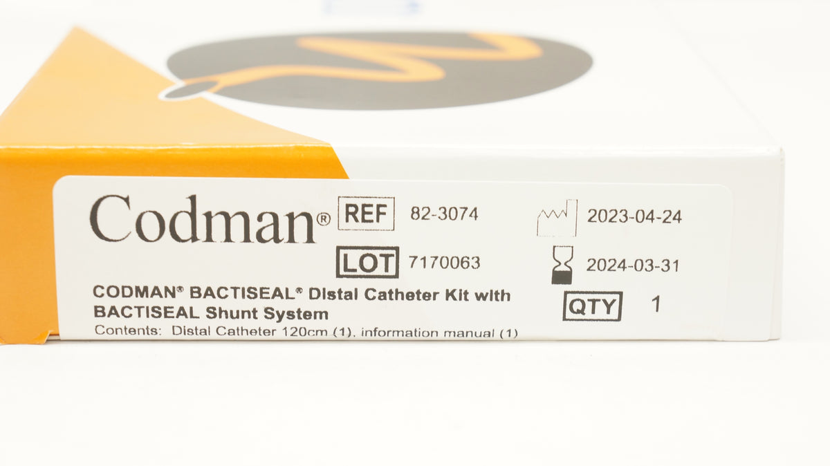 Codman 82-3074 Bactiseal Distal Cath. Kit w/Bactiseal Shunt System 120 ...