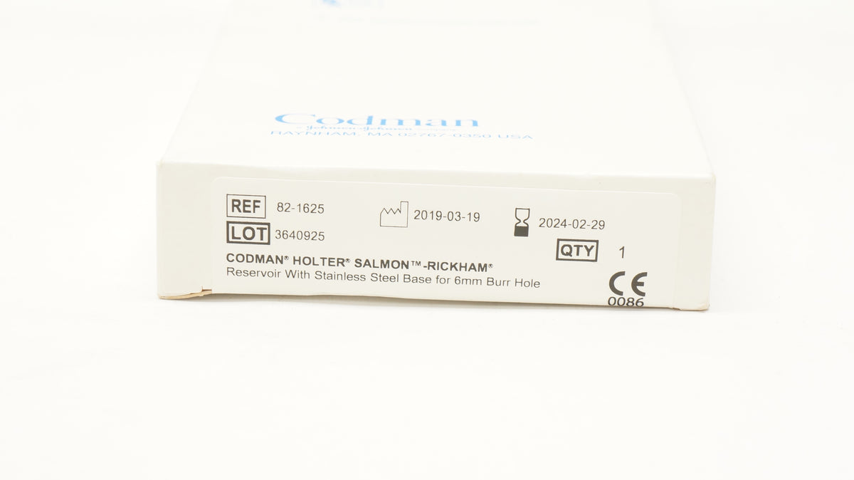 Codman 82-1625 Holter Salmon-Rickham Reservoir w/Base for 6mm Burr Hol ...