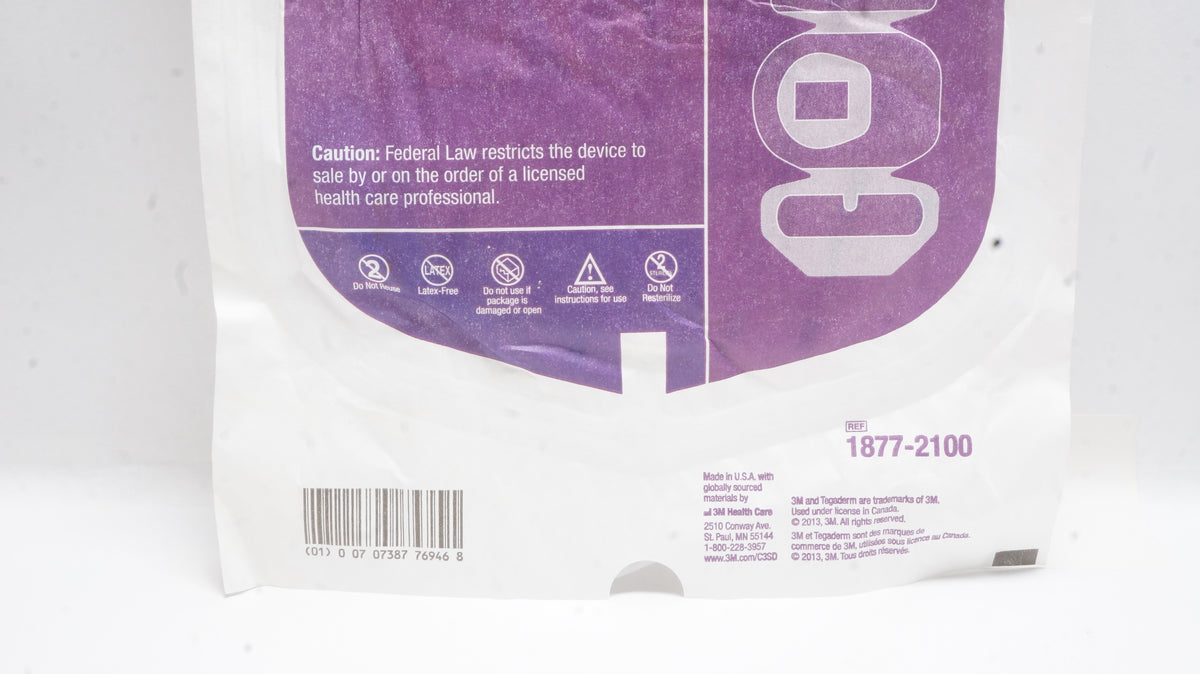 3M 1877-2100 PICC/CVC Securement Device CHG Dressing 2x2-1/8inch 3-1/2 ...