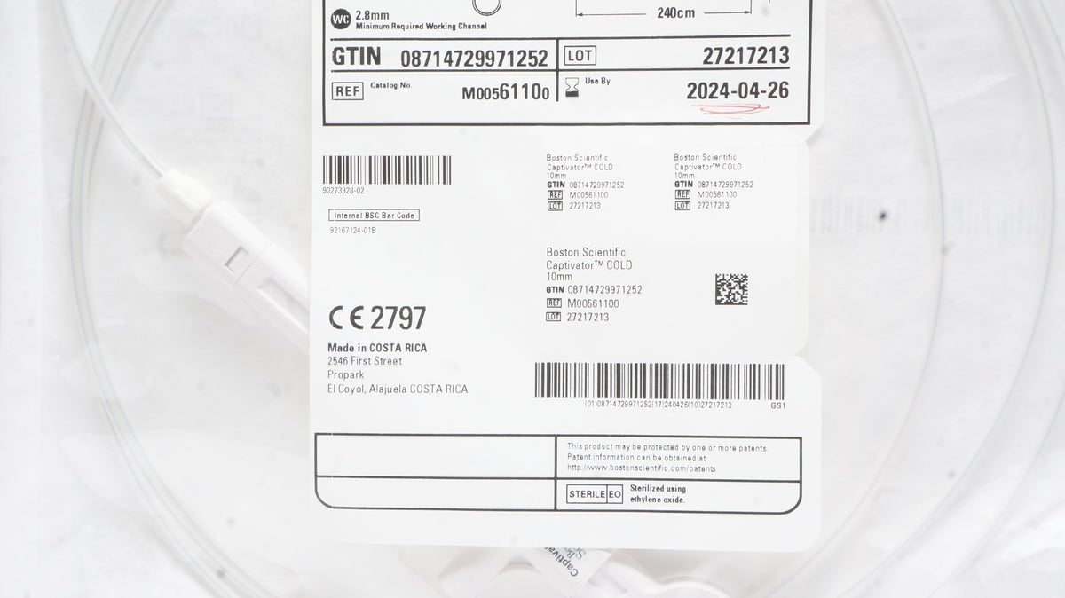 Boston Scientific M00561100 Captivator Thin Wire Single-Use Snare Cold ...