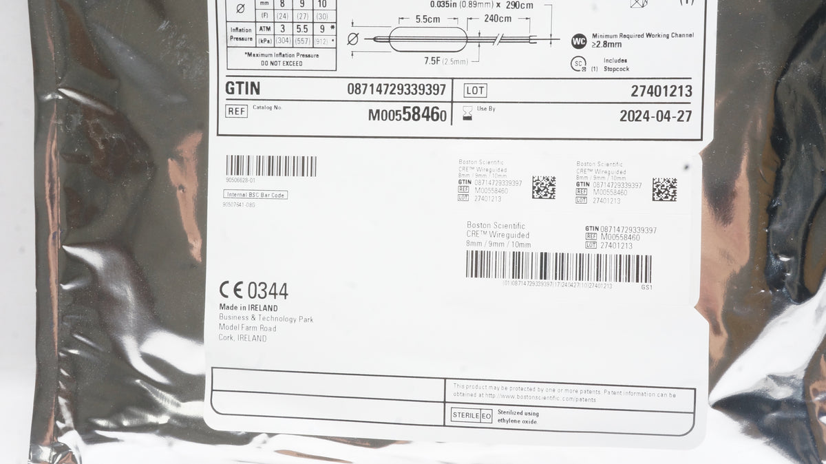 Boston Scientific M00558460 CRE Wireguided Balloon Dilatation Cath. 8x ...