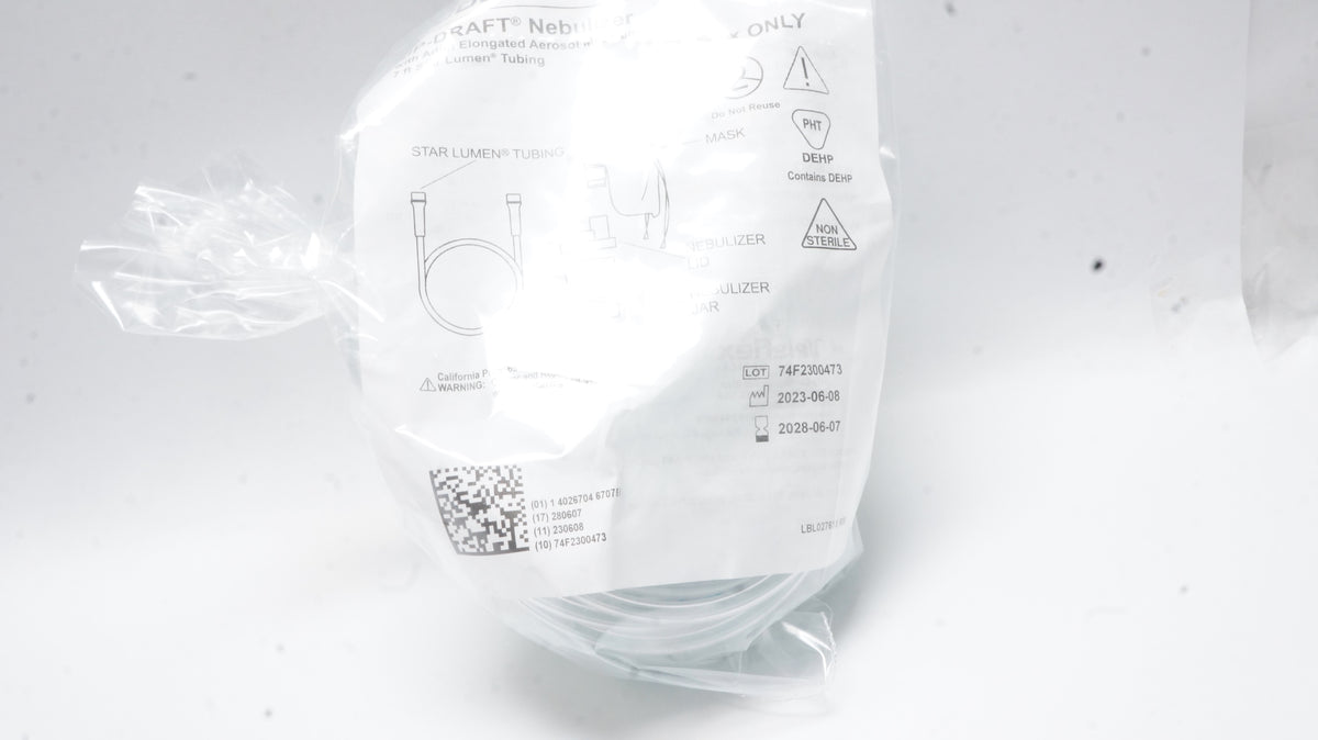 Teleflex 1710 Hudson RCI Up-Draft Nebulizer Unit w/Adult Mask & 7ft. T ...