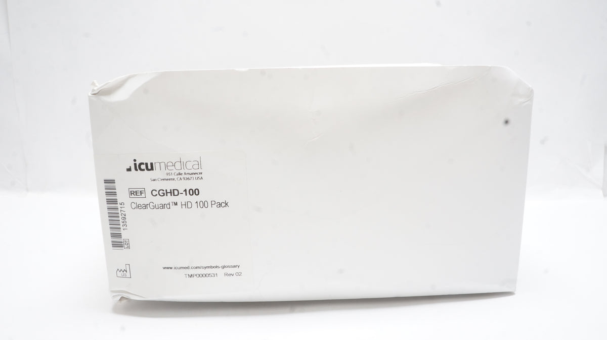 ICU Medical CGHD-100 ClearGuard HD Hemodialysis Cath. Caps - Box of 10 ...