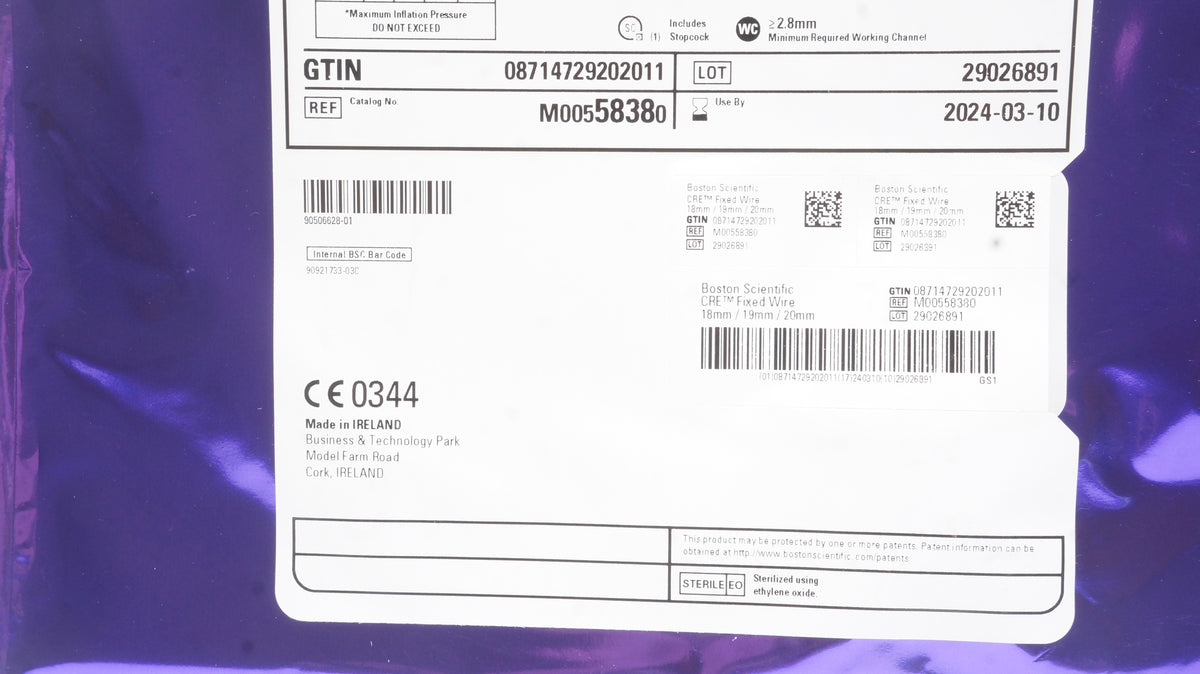 Boston Scientific M00558380 CRE Esophageal Dilatation Cath. 18 x 19 x ...