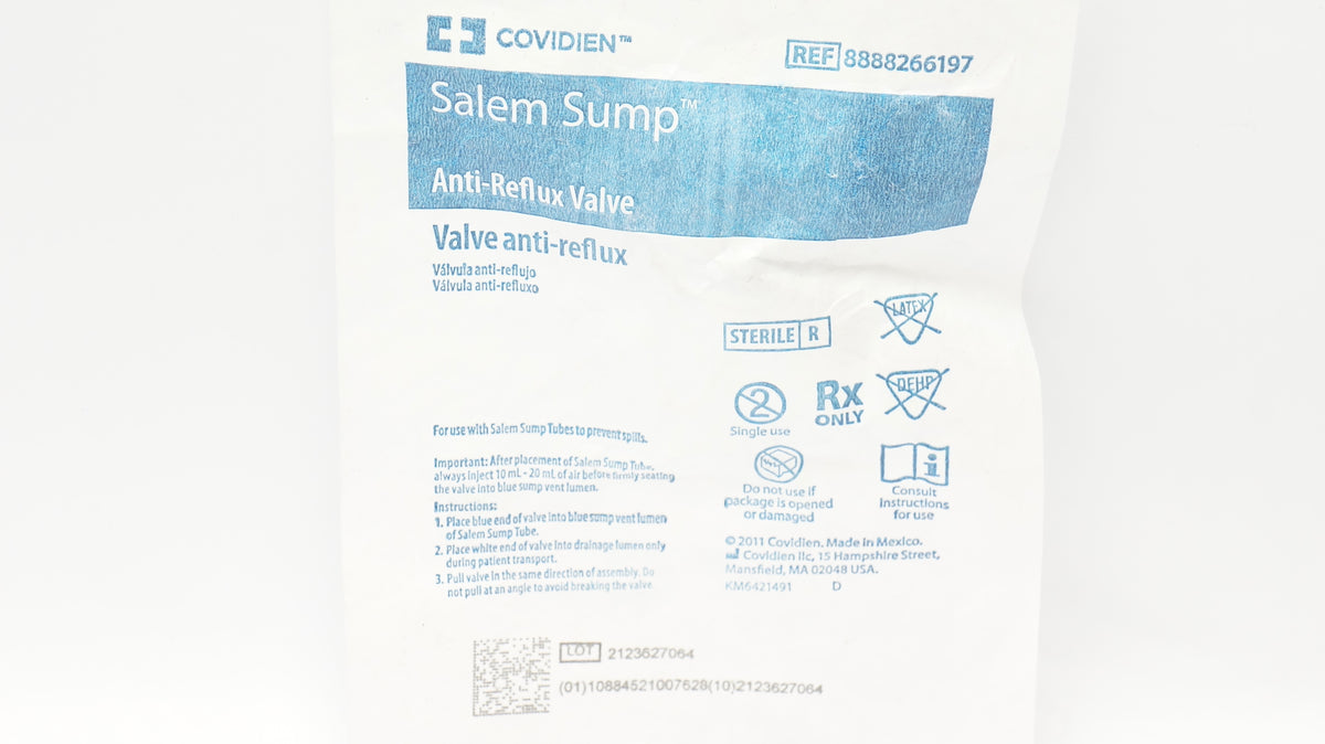 Covidien 8888266197 Salem Sump Anti-Reflux Valve – Imedicsales