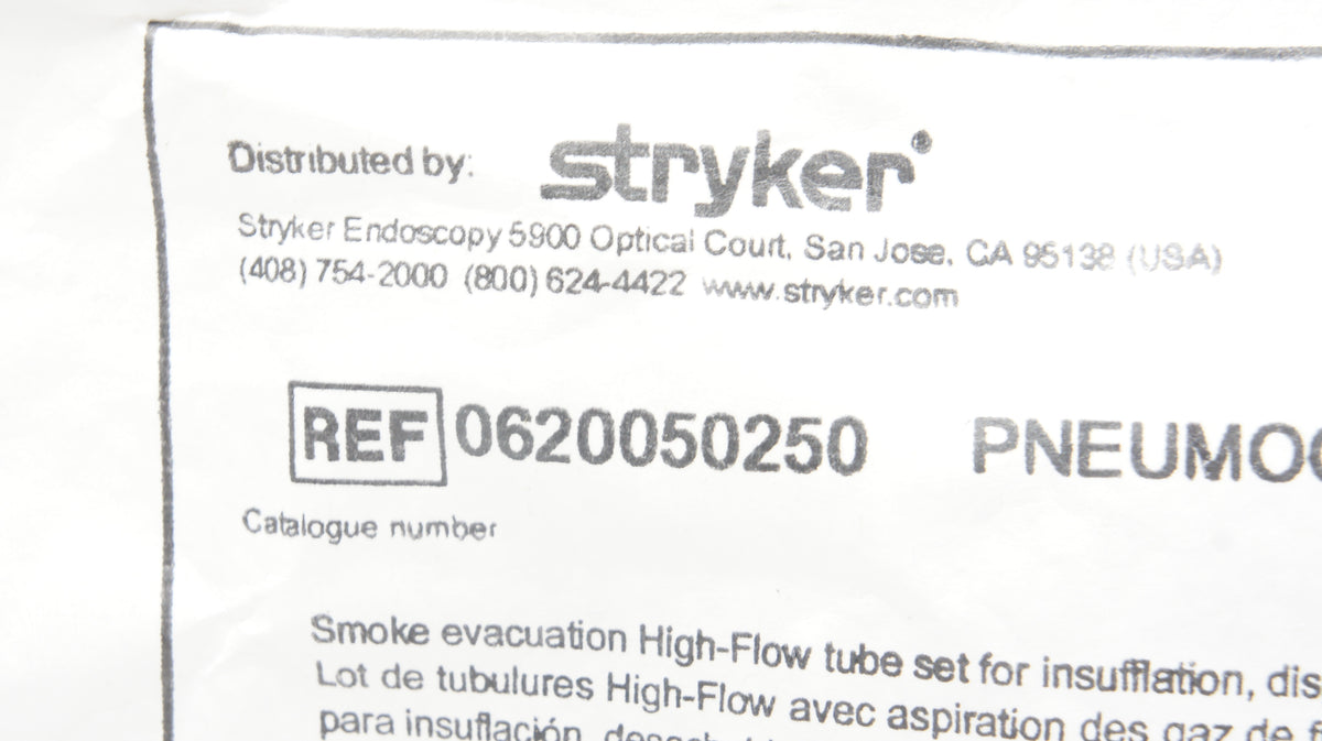 Stryker 0620050250 Pneumoclear Smoke Evacuation High-Flow Tube Set ...