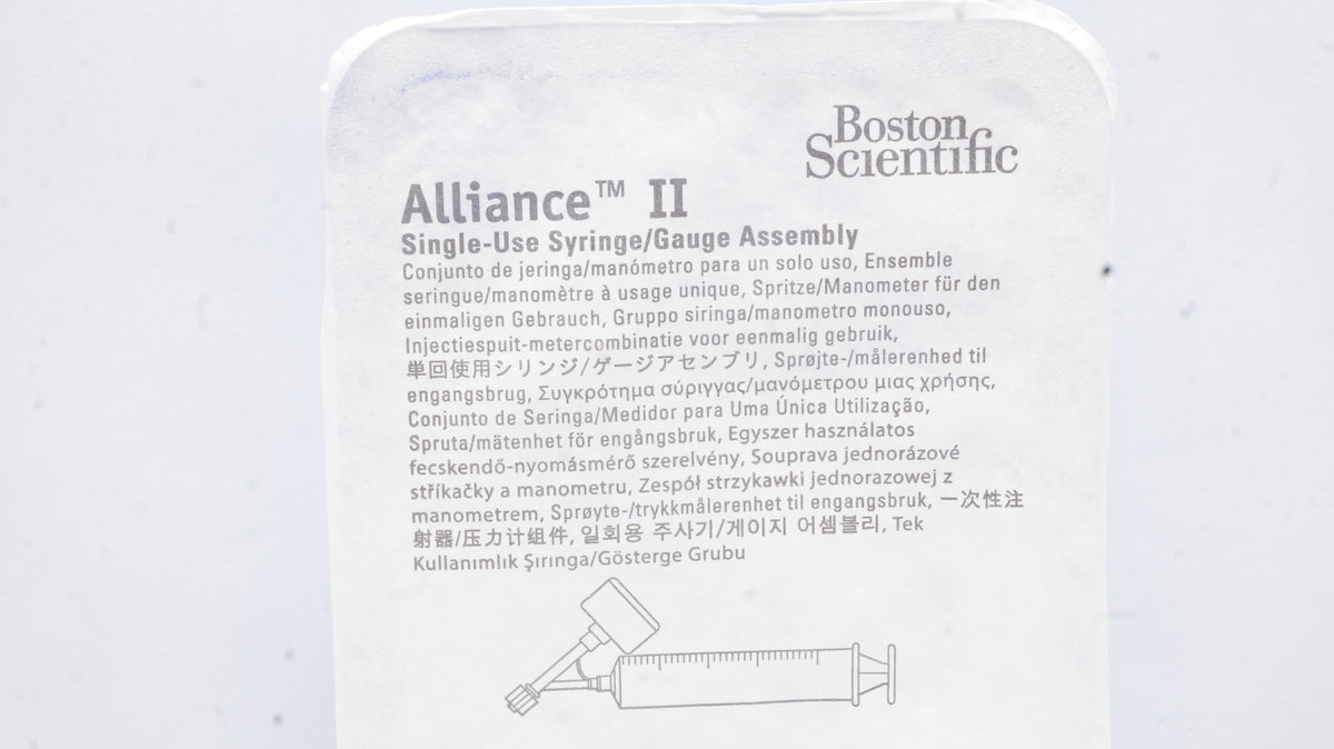 Boston Scientific M00550600 Alliance II Syringe/Gauge Assembly (x ...