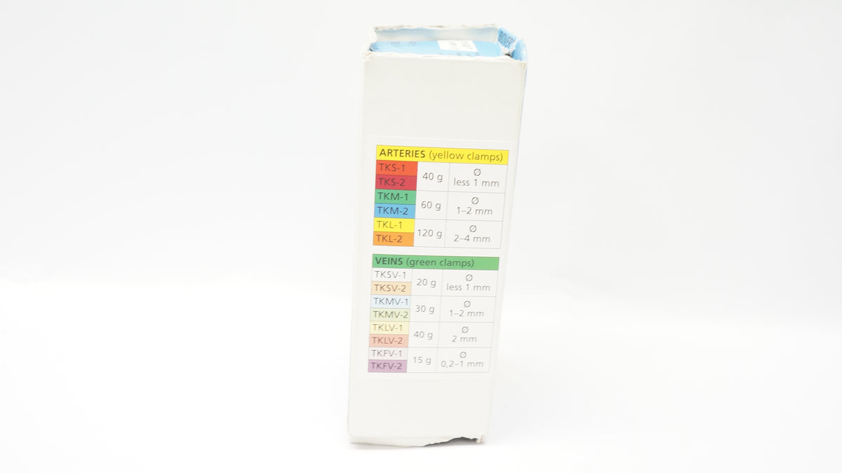 Synovis TKM-2 Biover Microvascular Clamp For Artery 1-2mm (x) - Box of ...