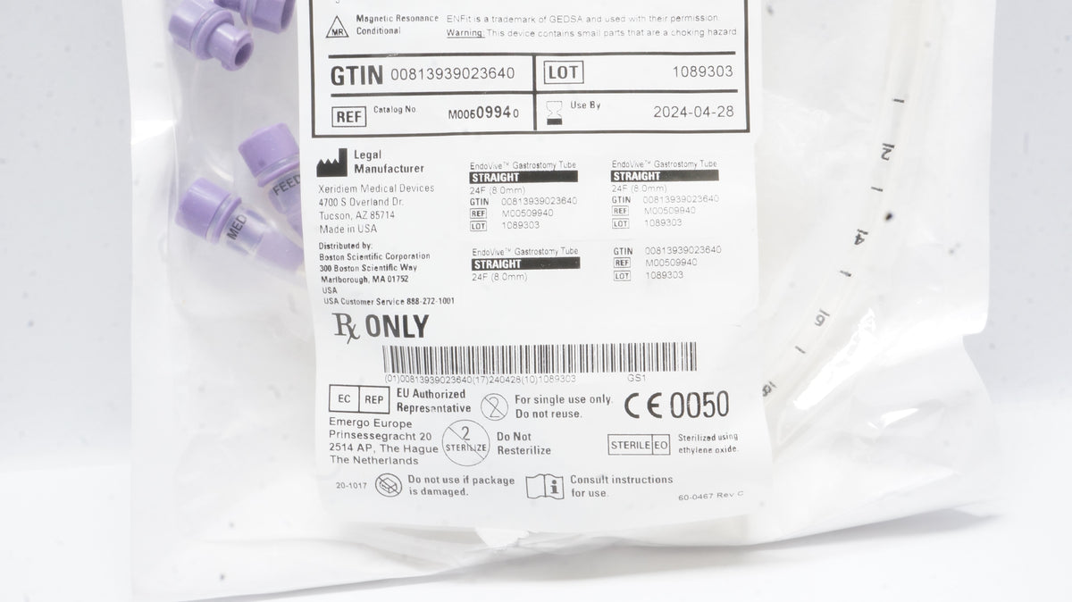 Boston Scientific M00509940 EndoVive Replacement Gastrostomy Feeding T ...