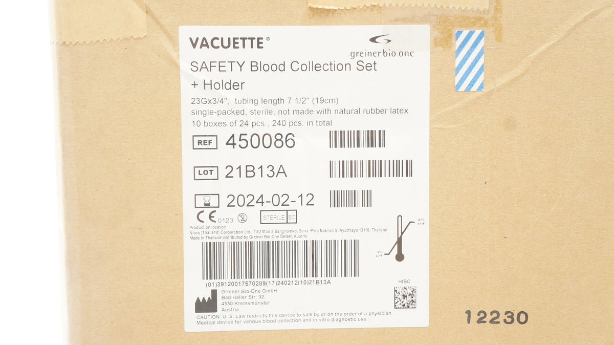 Greiner Bio-One 450086 VACUETTE Safety Blood Collection Set+Holder(x ...