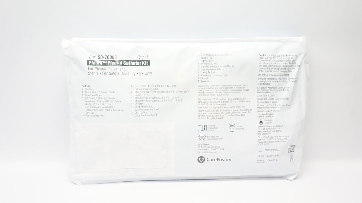 CareFusion 50-7000B PleurX Pleural Cath. Kit (x) – Imedicsales