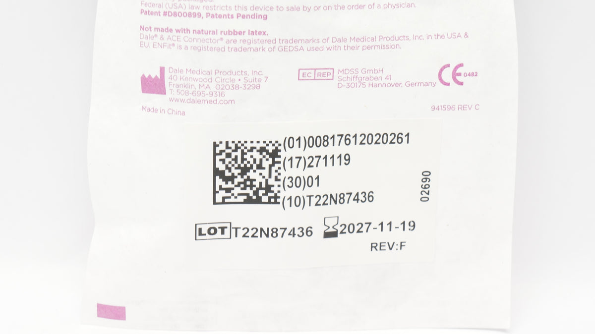 Dale 485 ACE Connector with EnFit Connection – Imedicsales