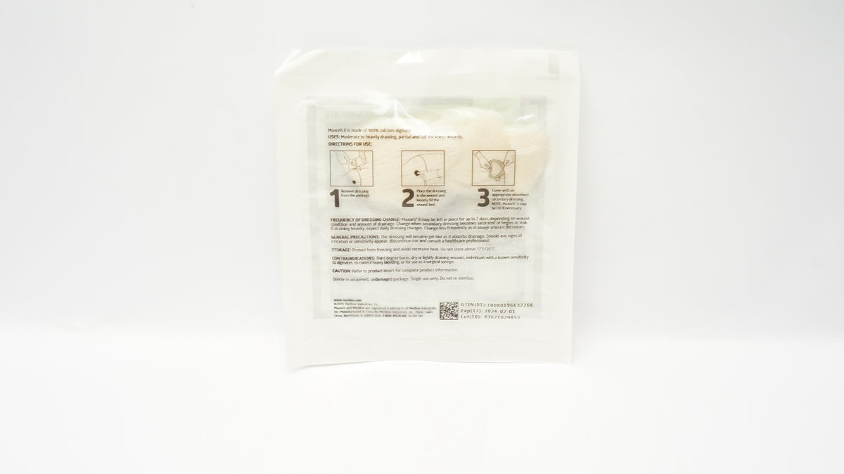 Medline MSC7312EP Maxorb II Alginate Wound Dressing 1 x 12inch (x ...