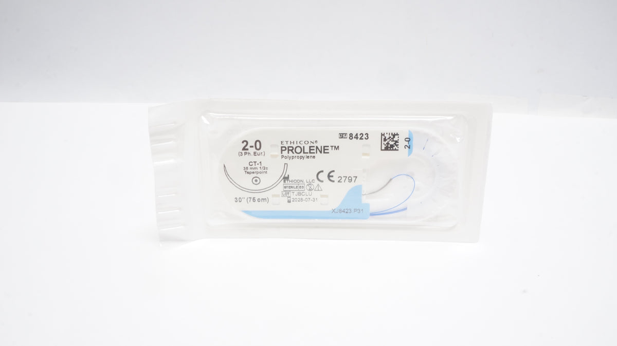 Ethicon 8423 2-0 PROLENE Polypropylene Stre CT-1, 36mm 1/2c Taperpoint ...