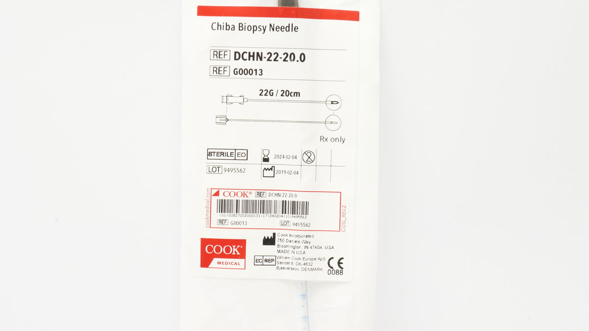 Cook Medical G00013 Chiba Biopsy Ndle. 22G / 20cm (x) – Imedicsales