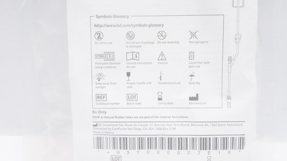 BD 20027E SmartSite Extension Set Low Protein Binding Filter 5ml x 18i ...