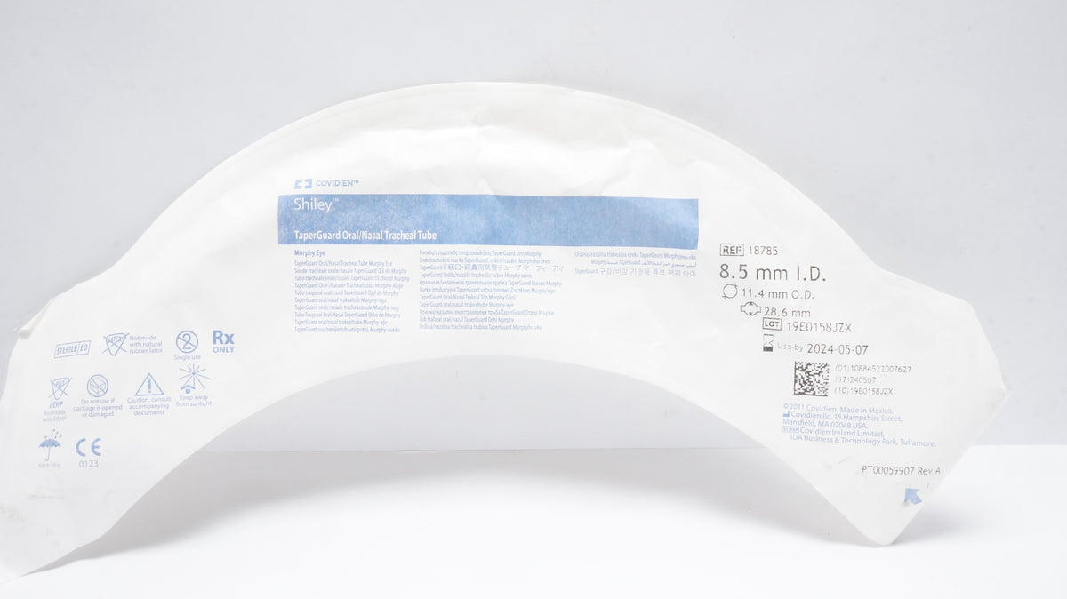 Covidien 18785 Shiley TaperGuard Oral/Nasal Tracheal Tube 8.5 x 11.4 x ...
