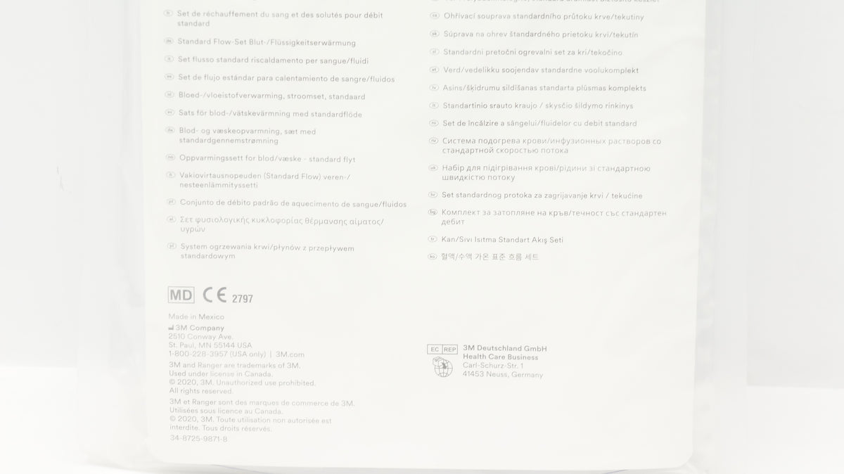 3M 24200 Ranger Blood/Fluid Warming System Standard Flow Set – Imedicsales