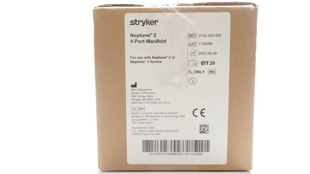 Stryker 0702-020-000 Neptune 2 4-Port Manifold - Box of 20 – Imedicsales