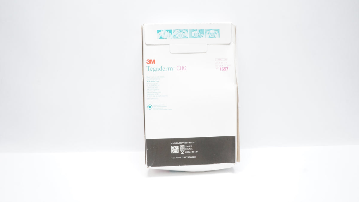 3M 1657 Tegaderm CHG I.V. Securement Dressing 3-1/2 x 4-1/2inch - Box ...
