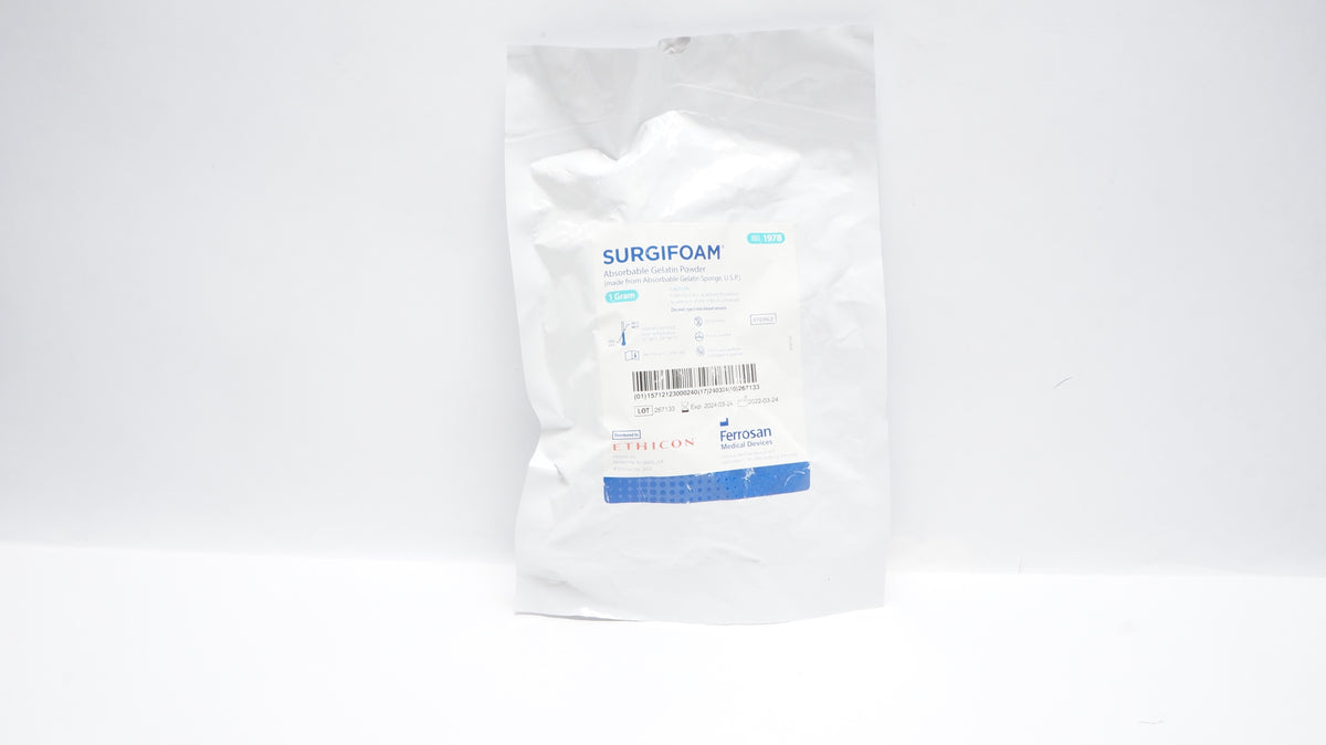 Ethicon 1978 Ferrosan Surgifoam Absorbable Gelatin Powder 1 Gram (x ...