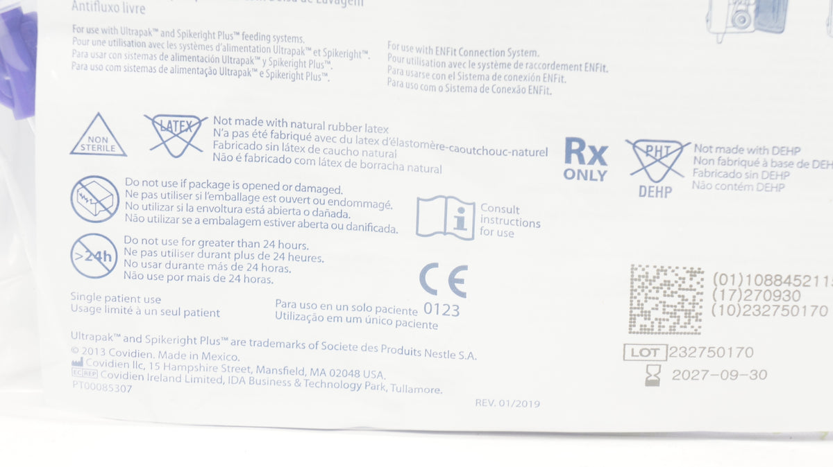 Covidien 775100 Kangaroo Epump ENPlus Spike with Flush Bag 1000mL ...