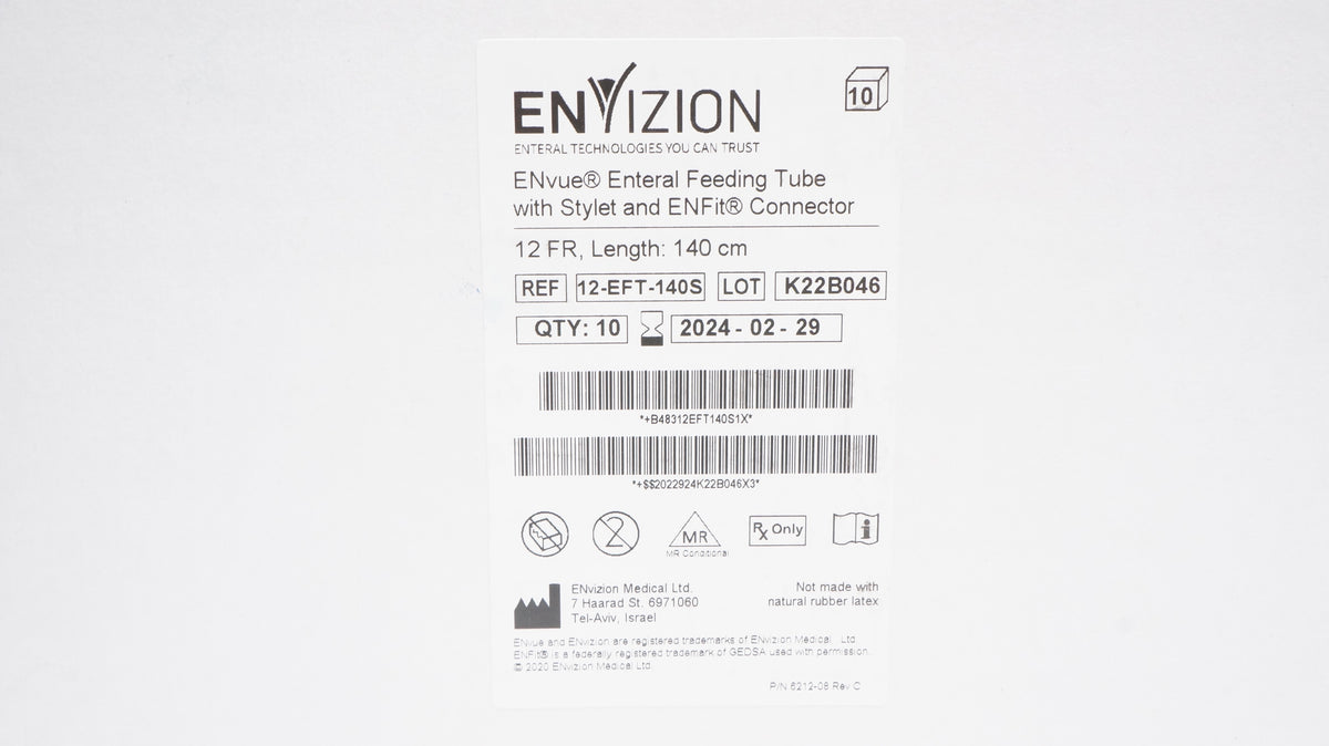 ENvizion Medical 12-EFT-140S ENvue Enteral Feeding Tube (x) - Box of 1 ...