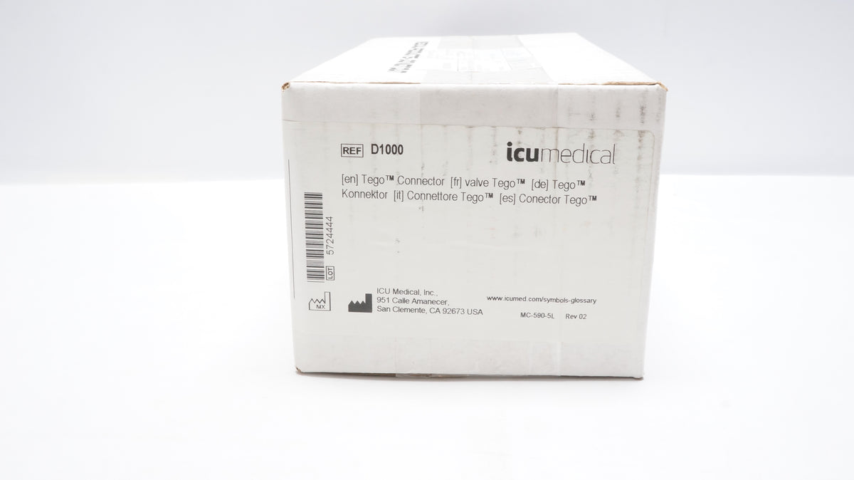 ICU Medical D1000 Tego Connector - Box of 100 – Imedicsales