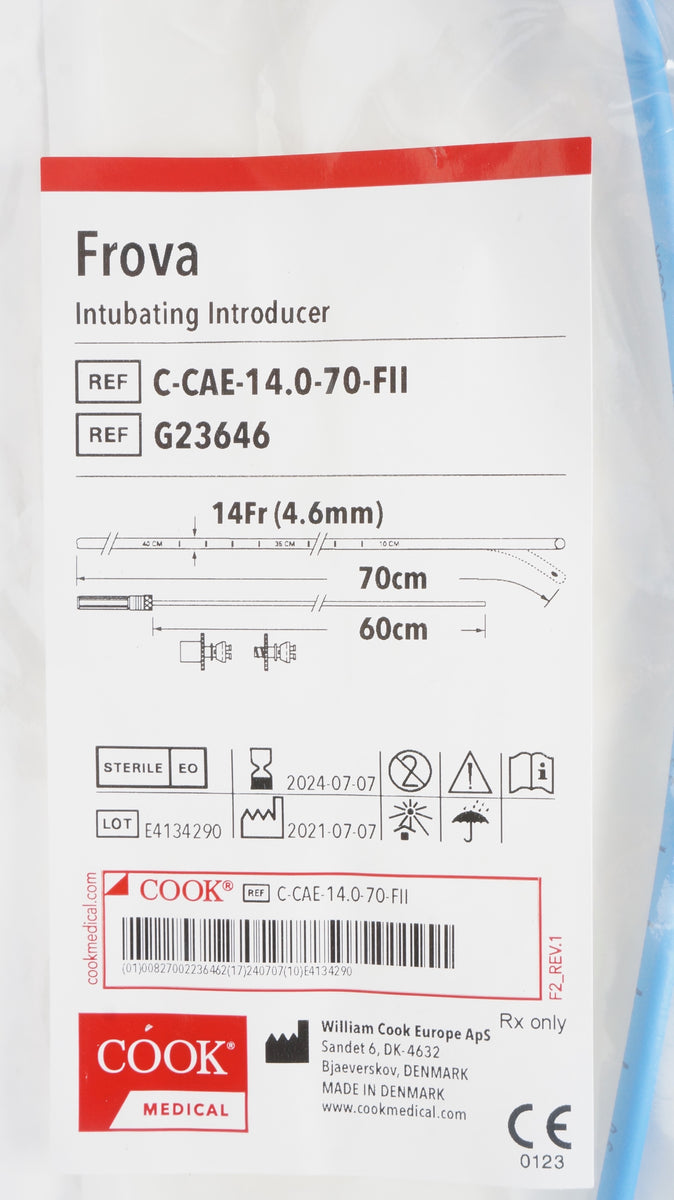 Cook Medical G23646 Frova Intubating Introducer 14Fr x 70cm x 60cm (x ...