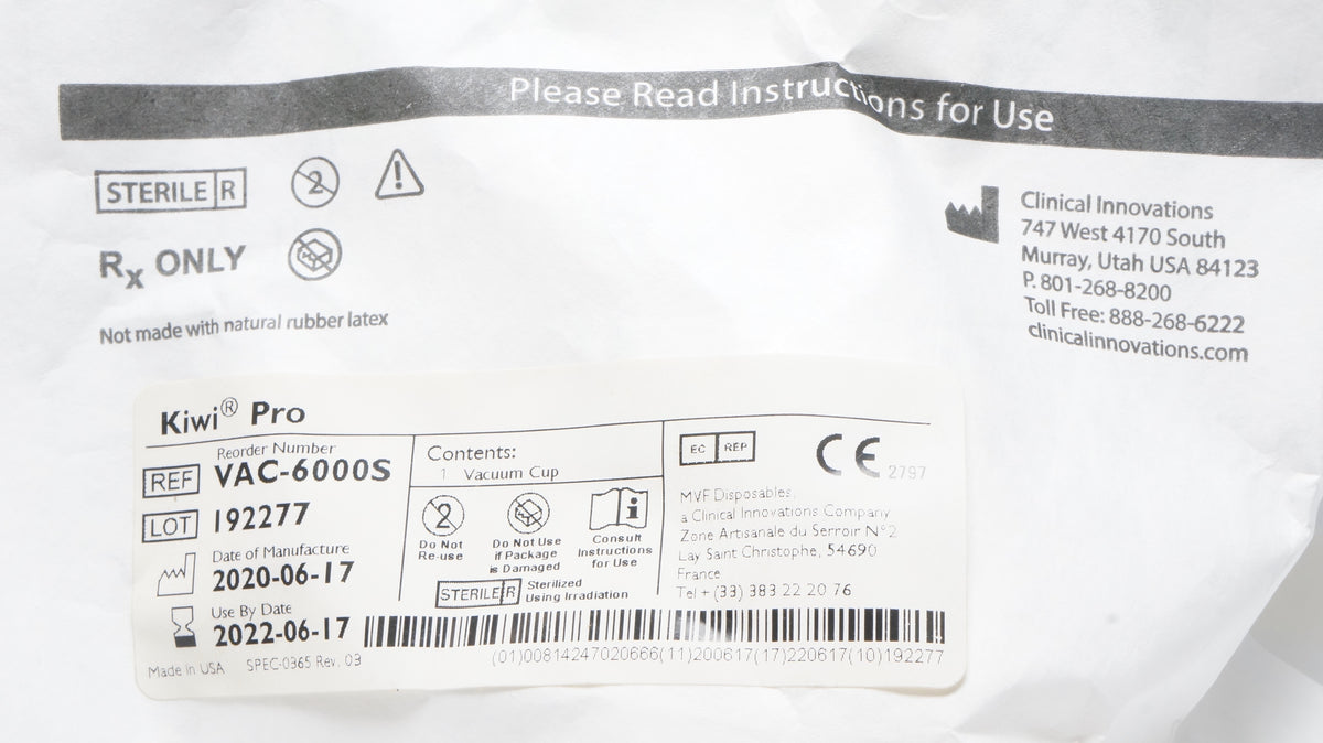 Clinical Innovations VAC-6000S Kiwi Pro Complete Vacuum Delivery Syste ...