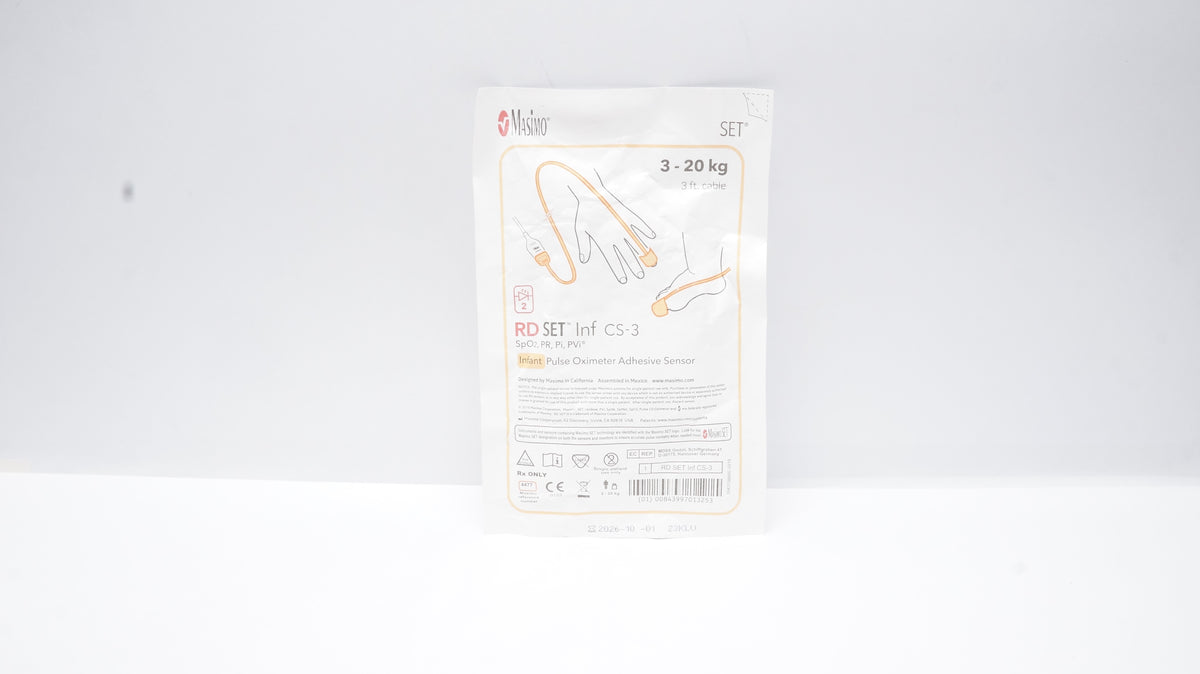 Masimo 4477 RD Set CS-3 Infant Pulse Oximeter Adhesive Sensor 3-20kg ...