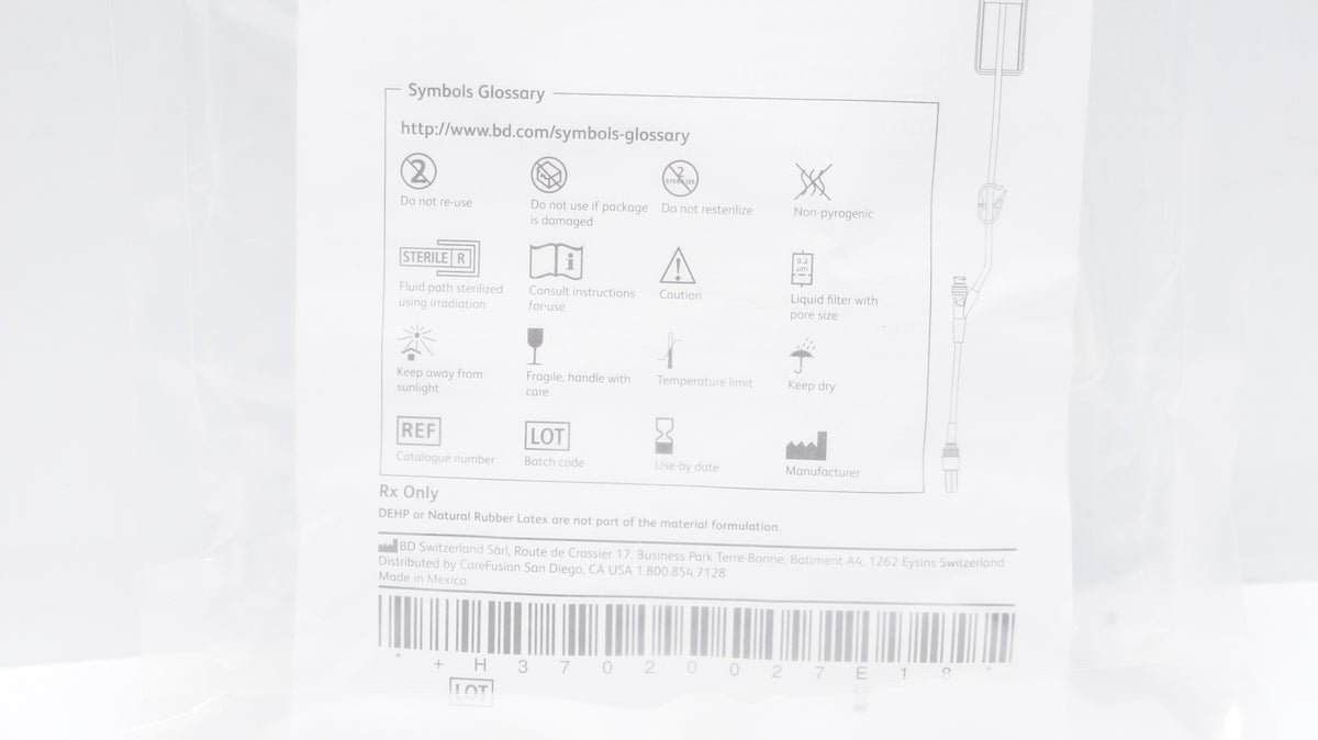 BD 20027E SmartSite Extension Set Low Protein Binding Filter 5ml x 18i ...