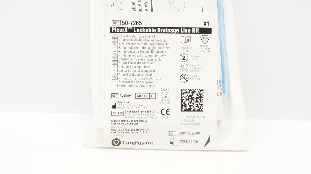 CareFusion 50-7265 PleurX Lockable Drainage Line Kit (x) – Imedicsales