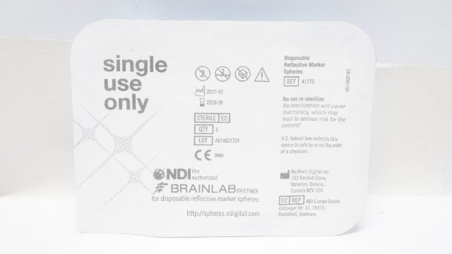 Brainlab 41773 Disposable Reflective Marker Spheres (x) - Box of 3 ...