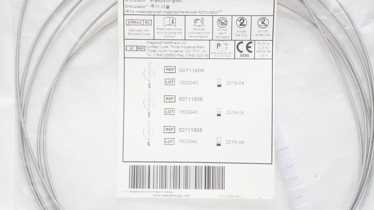 US ENDOSCOPY 00711808 Articulator Injection Ndle. Enteroscope 25G x 2 ...